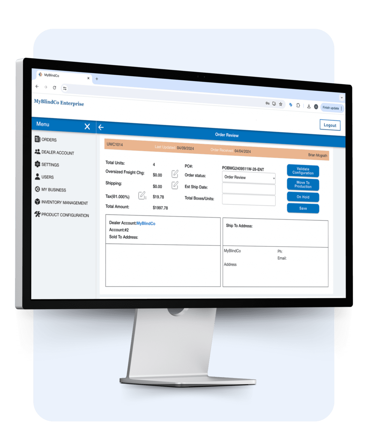 MyBlindCo | Window Treatment Software